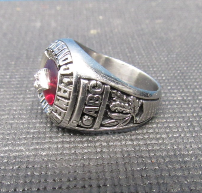 ABC American Bowling Congress 300 Game Keepsake Men's Ring Red Stone ...