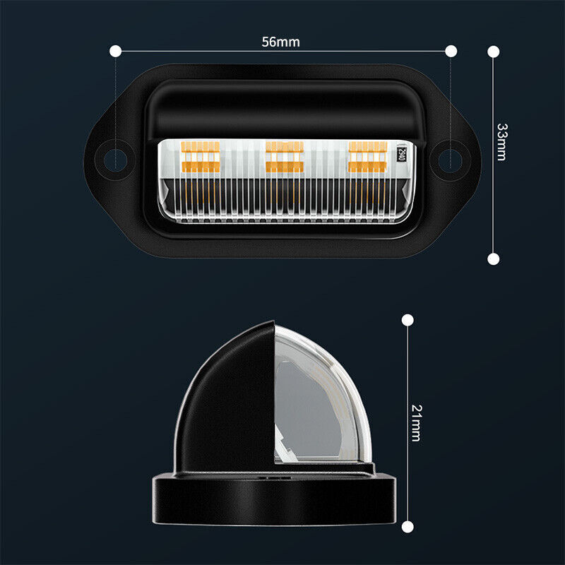 6 LED License Number Plate Light Side Lamp for Truck SUV Trailer Lorry ...