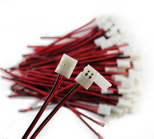 20Pcs/lot 8mm 2 Pin Male Female PCB Connector Cable For RGB 3528 LED ...