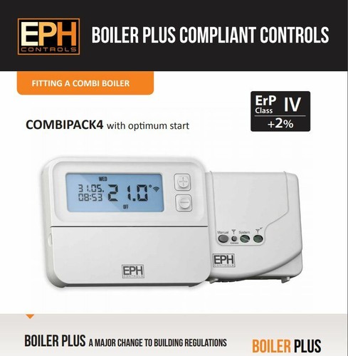 EPH Combipack 4 Digital Programmable Room Thermostat - CP4 OpenTherm ...