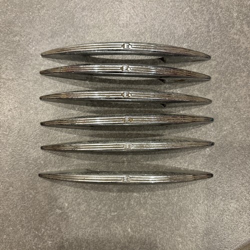 Vintage Silver Chrome Drawer Pulls NLCo - Lined - Stamped E - Set Of 6 ...