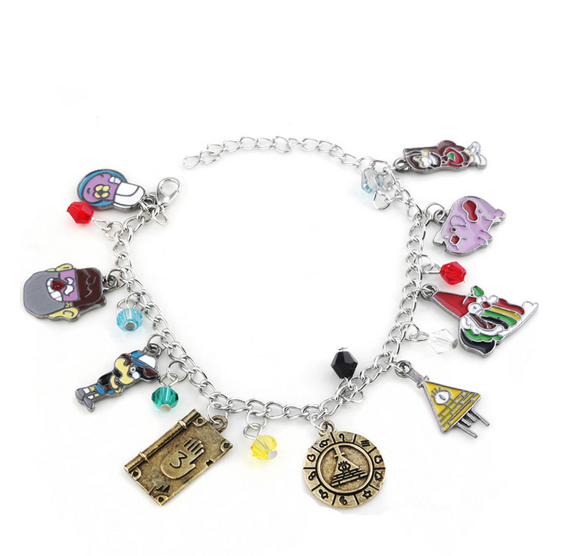 Gravity Falls Bill Cipher Charm Bracelet Metal Bracelets Girl Fashion ...