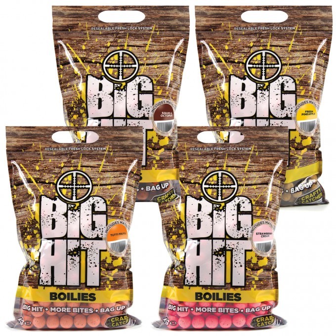 Crafty Catcher Big Hit Boilies 15mm 2kg NEW Carp Fishing Bulk Boilies ...