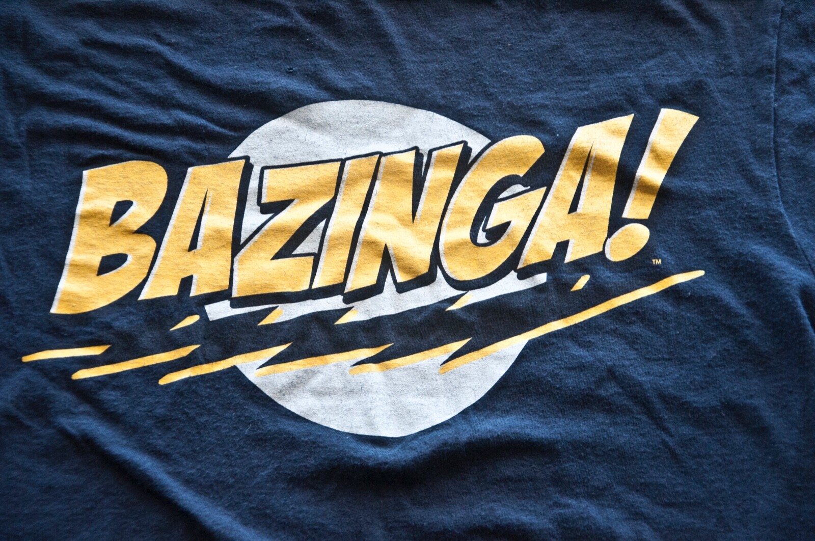 BAZINGA THE BIG BANG THEORY T Shirt ( Graphic Tee) Blue Medium Cotton ...