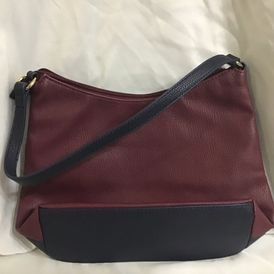 Tommy Hilfiger Purse. Burgandy with Navy Accent RN#77806 CA#50900 | eBay