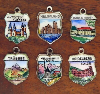 Vintage silver GERMANY GERMAN BAVARIA AUSTRIA SOUVENIR TRAVEL SHIELD ...
