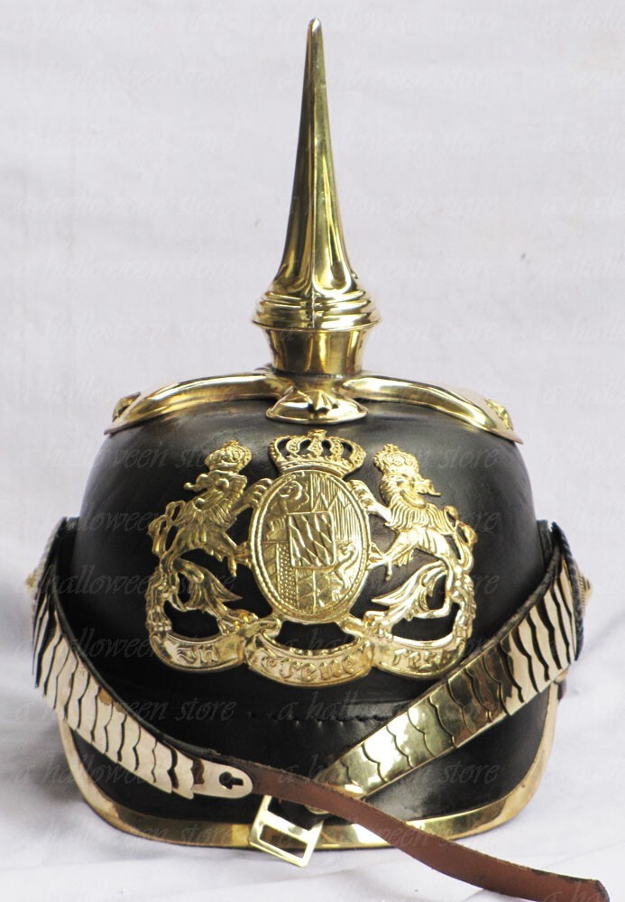 Prussian Imperial Officer’s Pickelhaube Helmet Militaria German Leather ...