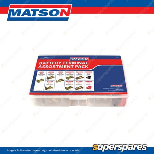 Matson Battery Terminal Assortment Inc. terminals and covers- 50 pcs ...