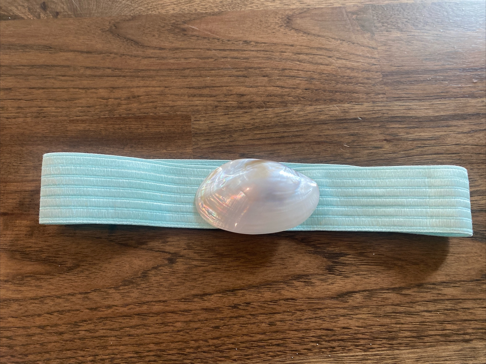 Vintage Tropical Natural shell belt buckle & Seafoam … - Gem