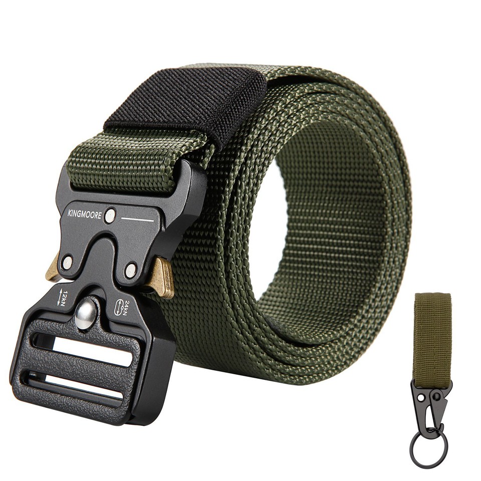 Men's Tactical Belt Heavy Duty Webbing Belt Adjustable Military Style ...