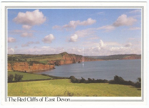 The Red Cliffs of East Devon, colour postcard, posted 1998 | eBay UK