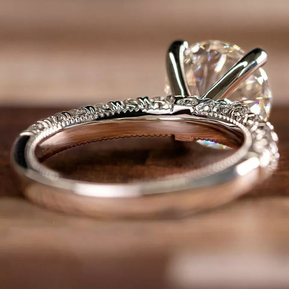 2.50Ct Lab Created Diamond Solitaire Engagement Ring 14K White Gold ...