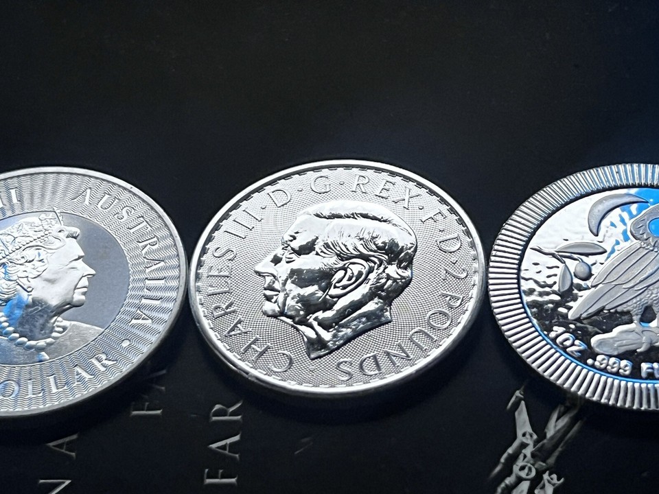 Lot Of 3- 1 Ounce .999 Silver Coin From Three Different Countries ...