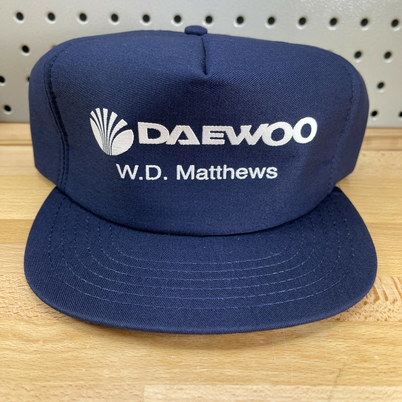 Vintage 90’s DAEWOO W.D. Matthews Blue Full Foam Trucker Work Hat EUC ...