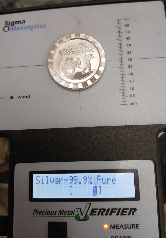 Silver Towne 1 oz .999 Silver Round Poker Chip Style Stacker Coin TP ...