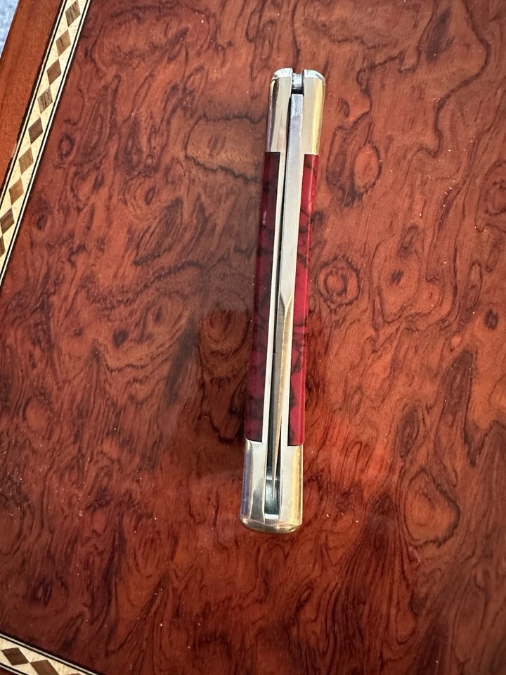 Beautiful Custom Buck 110, With Composite Jasper Grips. Nichol Silver ...