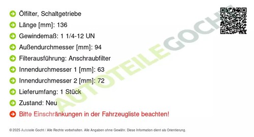 Donaldson P164348 Ölfilter Filter Schaltgetriebe 742330016084 | eBay.de