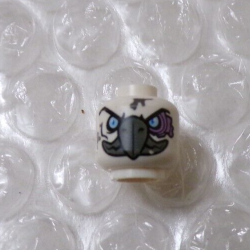 Lego x1 White Alien Chima Vulture, Mini Figure Head, 3626cpb1140 (028 ...