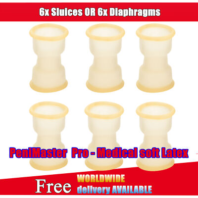 6 x soft latex spare parts for PeniMaster Pro system (different sizes ...