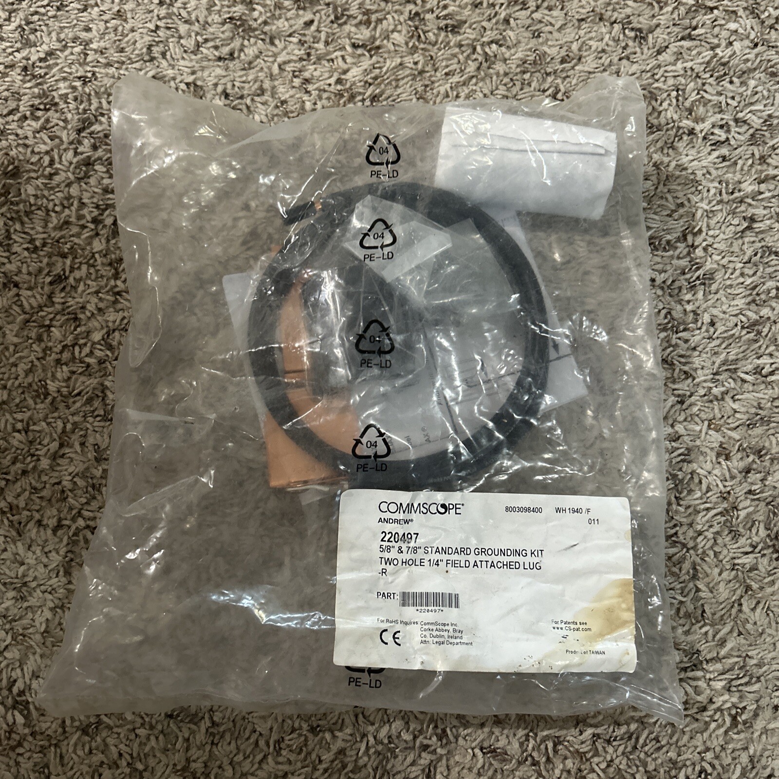 COMMSCOPE® ANDREW 220497 ⅝"&⅞" STANDARD GROUNDING KIT | eBay