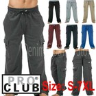 Pro Club Men's Heavyweight Track Fleece Cargo Pants Sweatpants S~7XL | eBay
