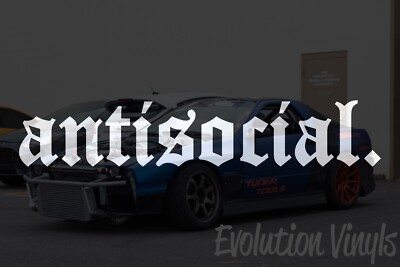 Antisocial V1 Sticker Decal Vinyl V1 Sad Boy Boyz Depressed Low Life ...