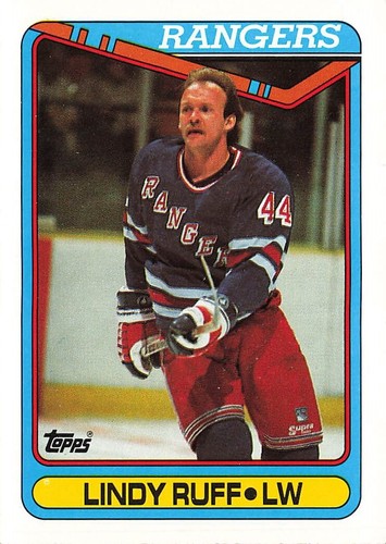 1990 Topps #143 Lindy Ruff New York Rangers | eBay