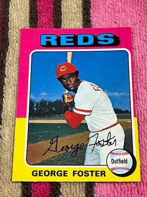 1975 O-PEE-CHEE #87 GEORGE FOSTER REDS SUPERSTARS NMMT VINTAGE BASEBALL ...