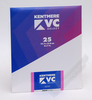 Kentmere VC Select 5"x7" B&W Darkroom Photographic Paper 25 Sheets ...