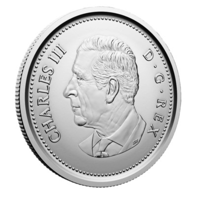 🇨🇦 Canada New Effigy King Charles III, 25 cents quarter coin, Caribou ...
