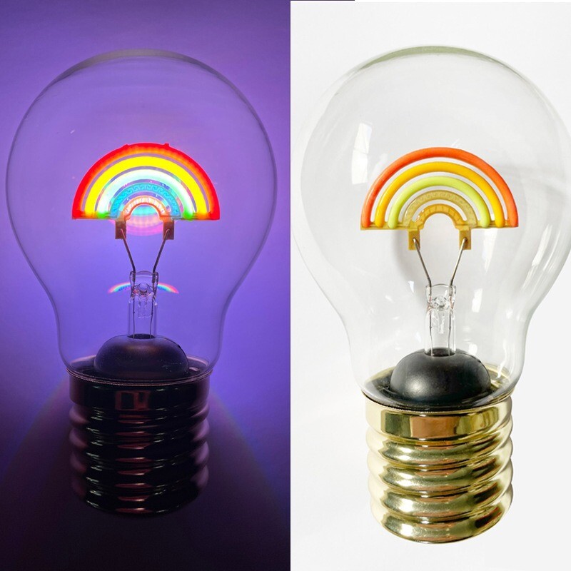 Fun Edison Creative Light Bulb Atmosphere Rainbow LED With Love-shaped ...