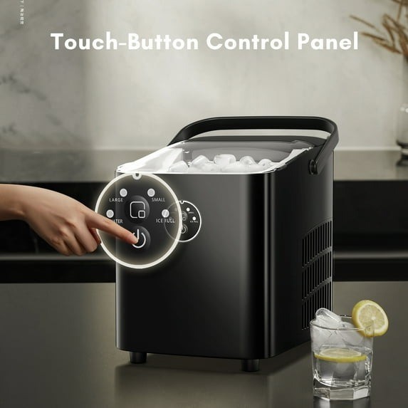 Portable Countertop Bullet Ice Maker Ice Machine with Ice Scoop Self ...