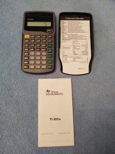 Texas Instruments TI-30Xa Calculator w/ Sleeve Case and Instructions | eBay