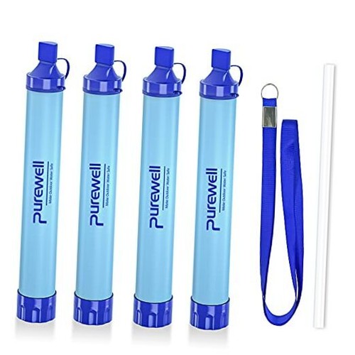 Outdoor Water Filter Personal Water Filtration Straw Emergency Survival ...