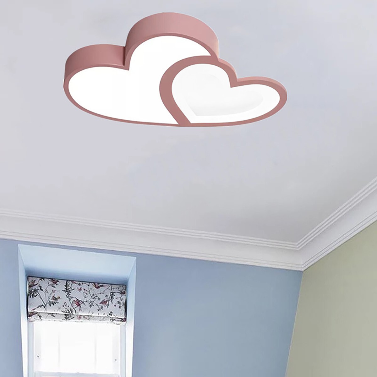 Ceiling Hung Light Fixture Symbol Modern Heart Shape LED Flush Mount