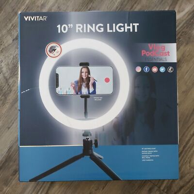 Vivitar Round 10" LED light for Vlogging, Photos, Selfies | eBay
