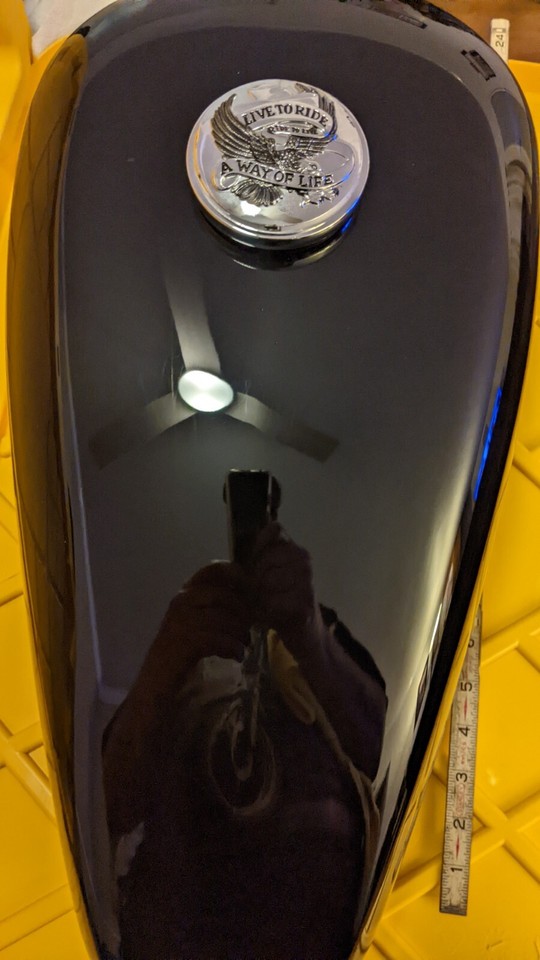 Amazing Custom Painted Chopper Tank OEM Sportster Peanut Custom Harley ...