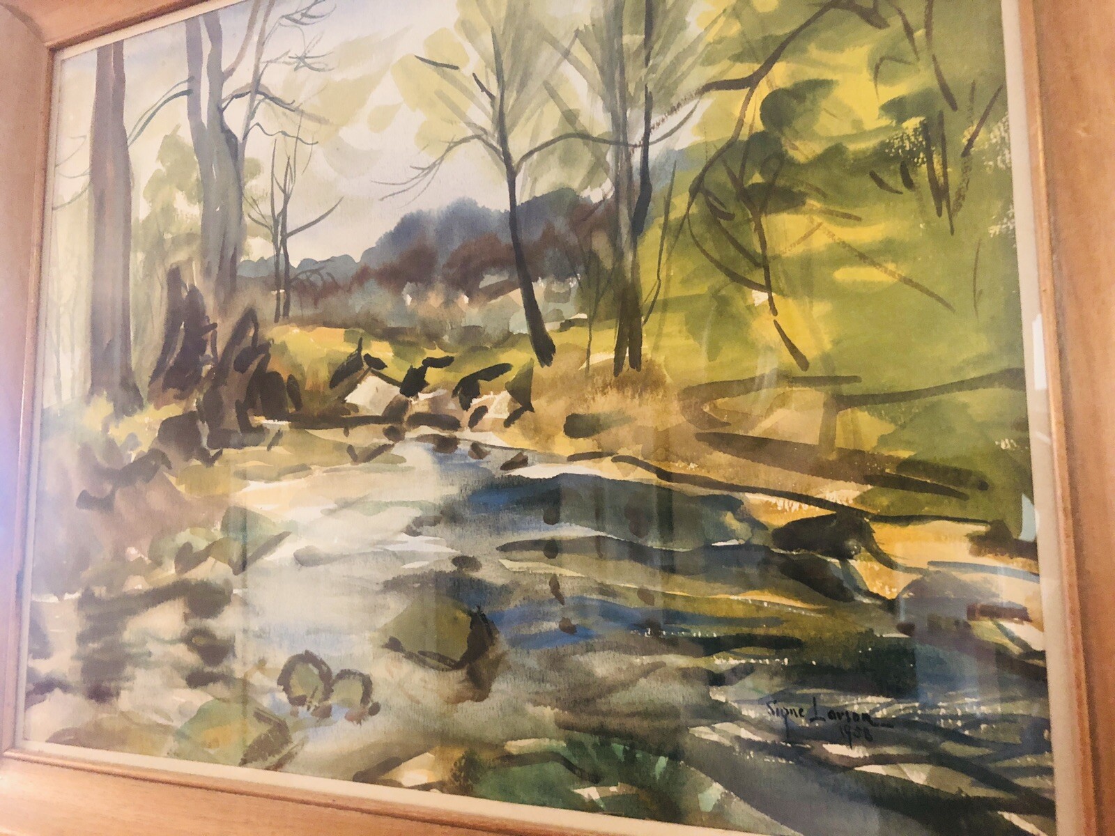 EXTRAORDINARY Original Watercolor Painting By Signe Larson 1958— 27” By ...