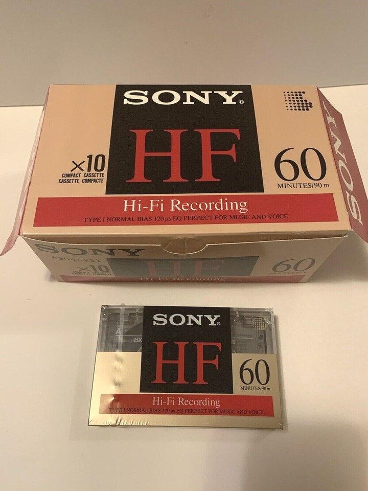 10 Sony HF60 Blank Cassette Tapes Type I 60 Minutes Hi-Fi Recording | eBay