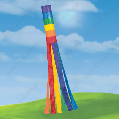 Rainbow Windsock Gay Pride Lesbian LGBTQ Outdoor Hanging Porch Patio ...
