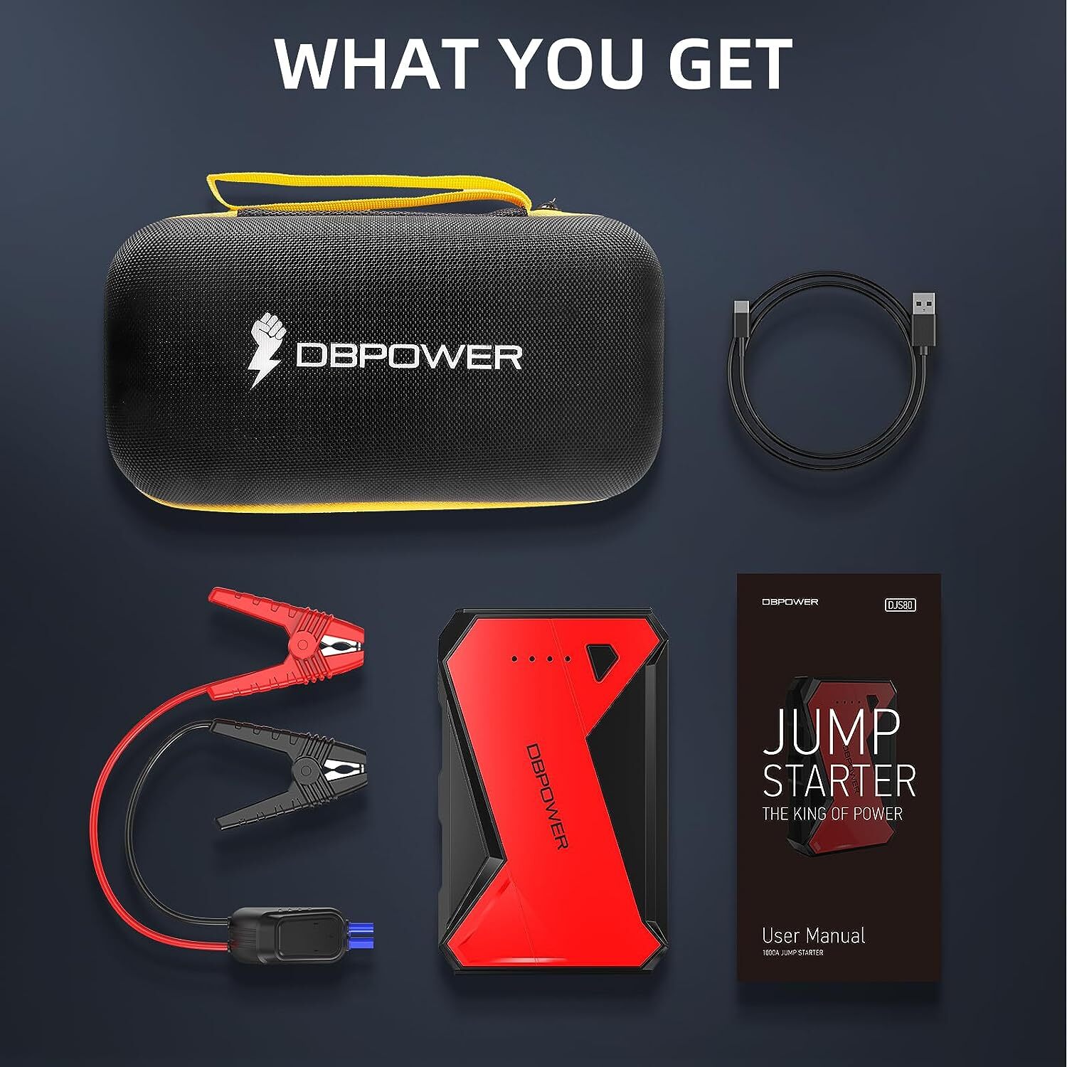 DBPOWER Jump Starter 1000A Peak 12800mAh 12V Car Jumper Battery Booster Power US | eBay