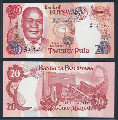 [73241] Botswana 1999 20 Pula Bank Note UNC P21a | eBay