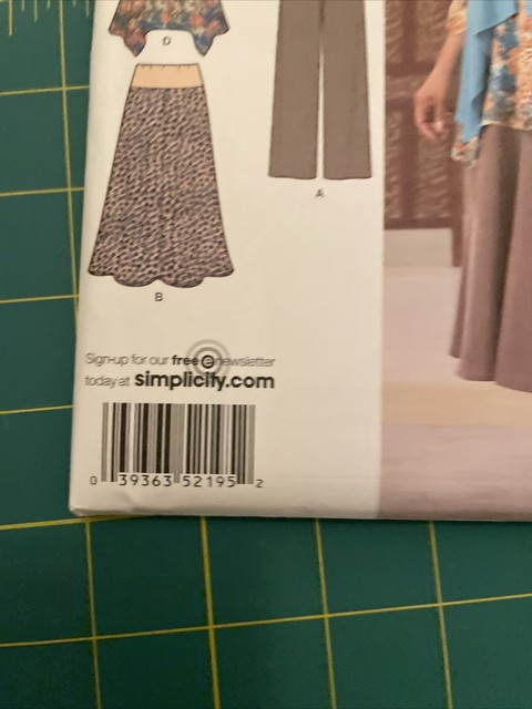 Simplicity Misses Tunic Top Pants Skirt Vest Pattern Size 10 18 S 2195 ...
