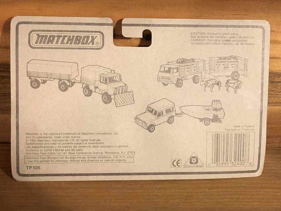 Matchbox Trailers 32400 TP108 Die Cast Metal Green Tractor & Yellow ...