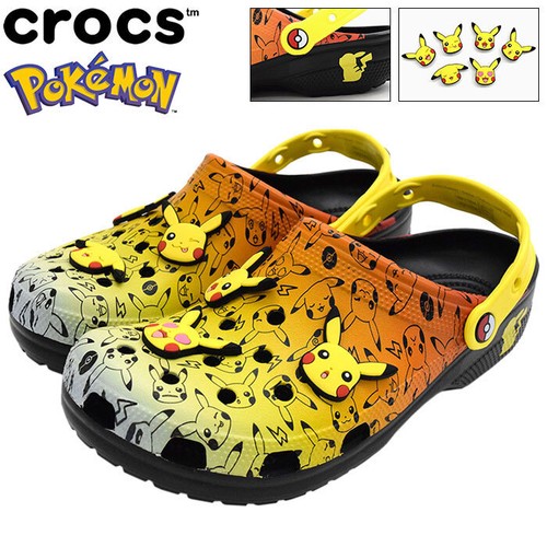 Crocs x Pokemon Pikachu Classic Clog w/ Jibbitz Men's 13 207761-0C4 ...