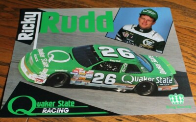 Ricky Rudd 1992 93 Quaker State Racing #26 Nascar 8 x 10 promo card | eBay