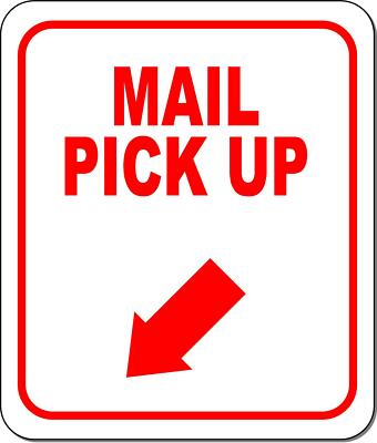 MAIL PICK UP RED 8 Arrow Variations Metal Aluminum composite sign | eBay