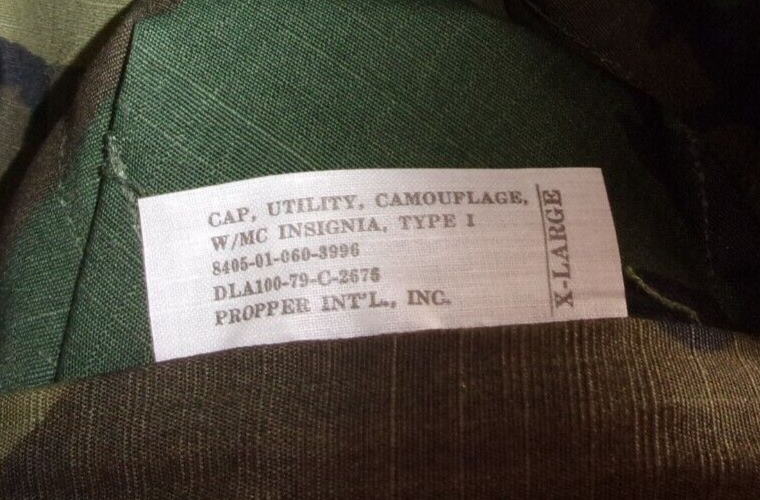 1979 PROPPER USMC MARINE CORP UTILITY TYPE 1 8 POINT CAP COVER W/ EGA ...