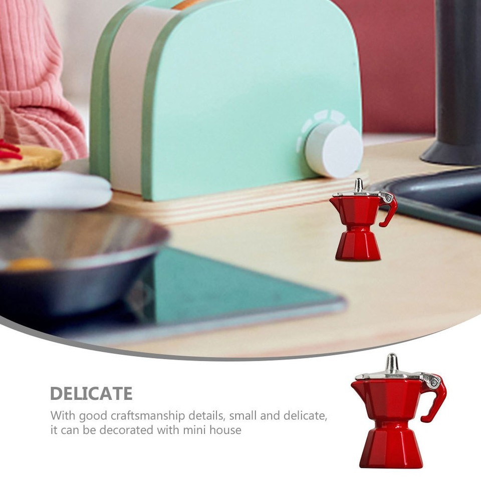 Mini Dollhouse Accessory Toy Coffee Maker Kitchen Furniture Miniature ...