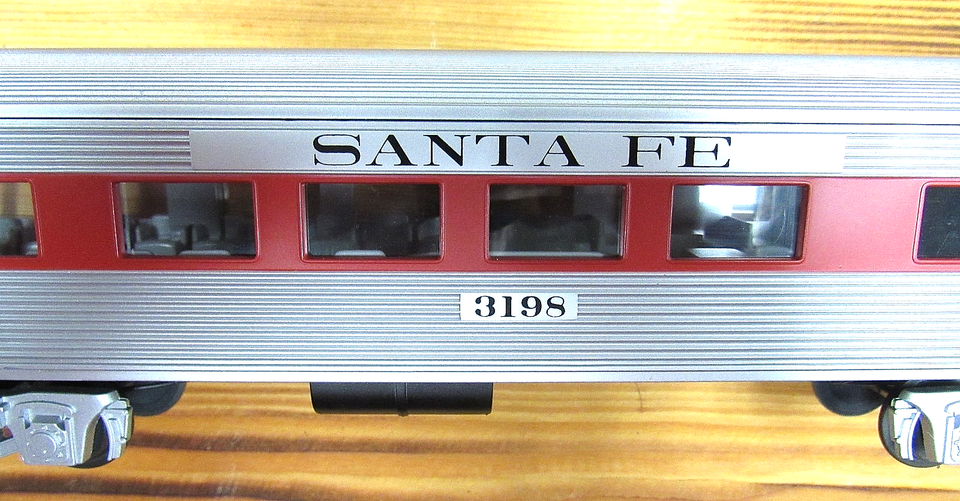 Rail King MTH O-27 Streamlined Passenger Santa Fe Observation Car 3198 ...